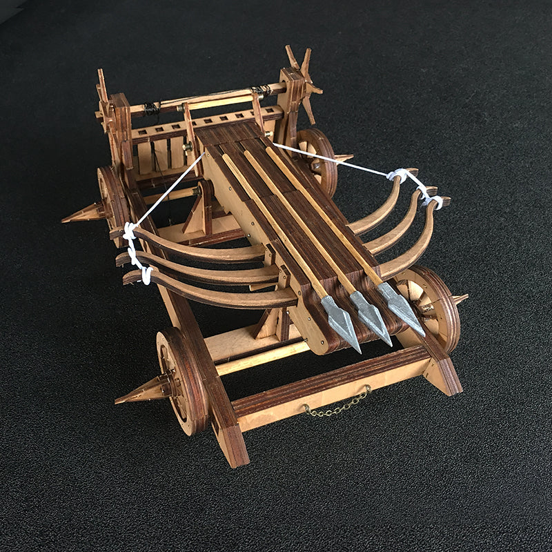 Three-bow Bed Crossbow 3D Wooden Chariot Puzzle – wewowood