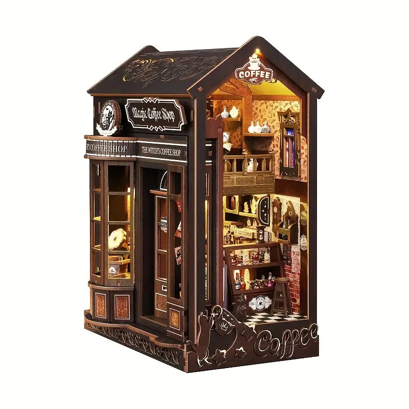 Magical Coffee Shop Handmade Miniature Wooden Model Kit – wewowood