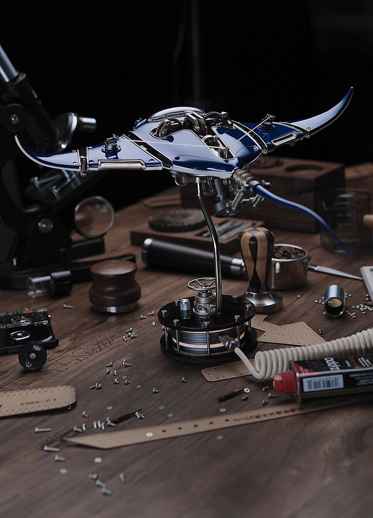 Innovative Steampunk Manta Ray Mechanical 3D Metal Model Engine Kits ...