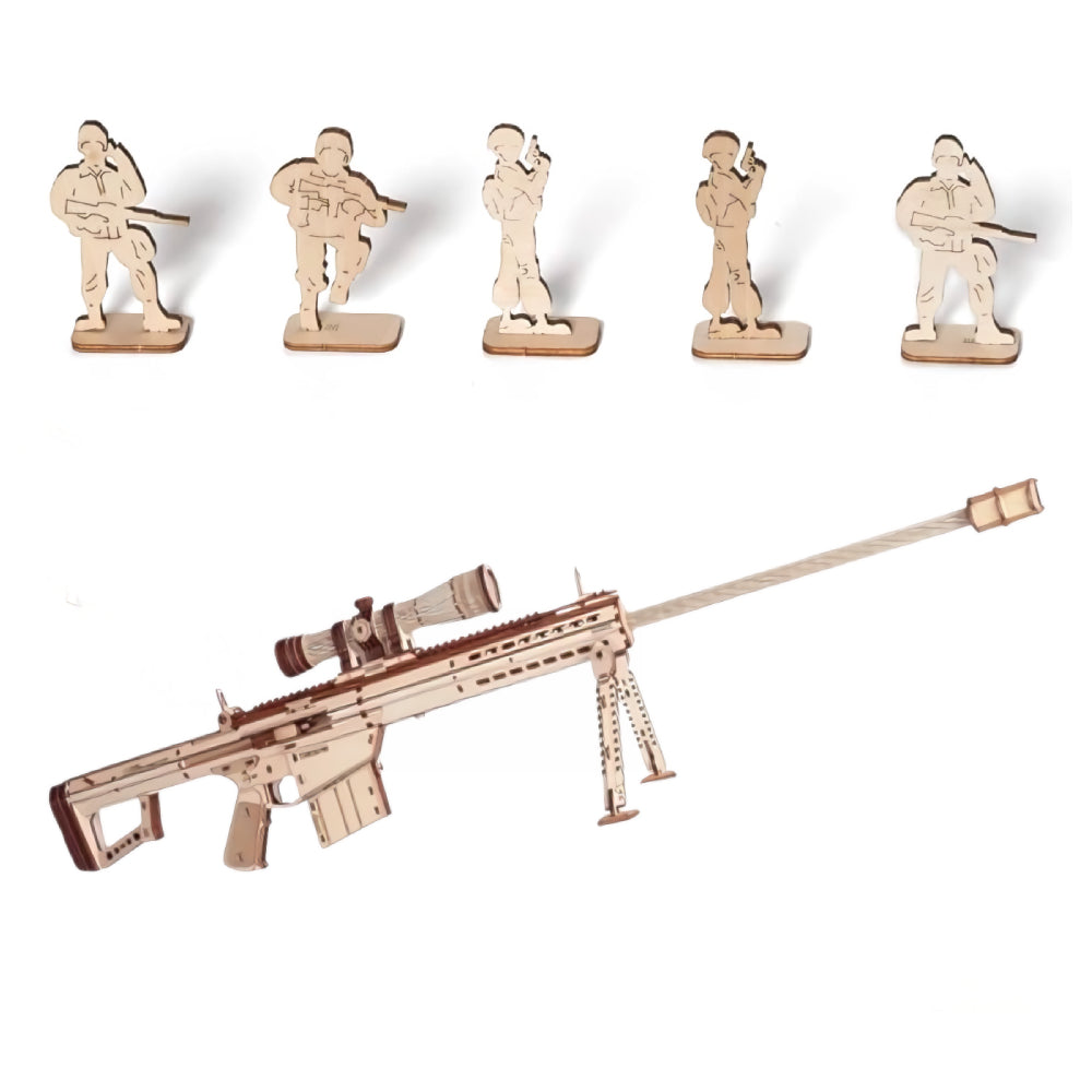 Barrett Sniper Rifle 3D DIY Wood Crafts – wewowood
