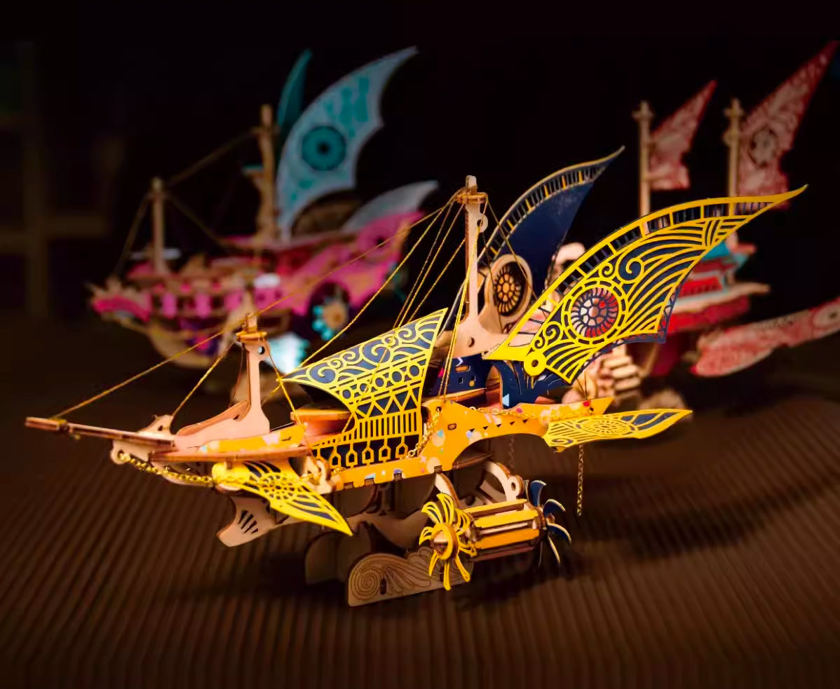 Fantasy Spaceship Handmade Series 3D Wooden Puzzle Ship Model Kits ...