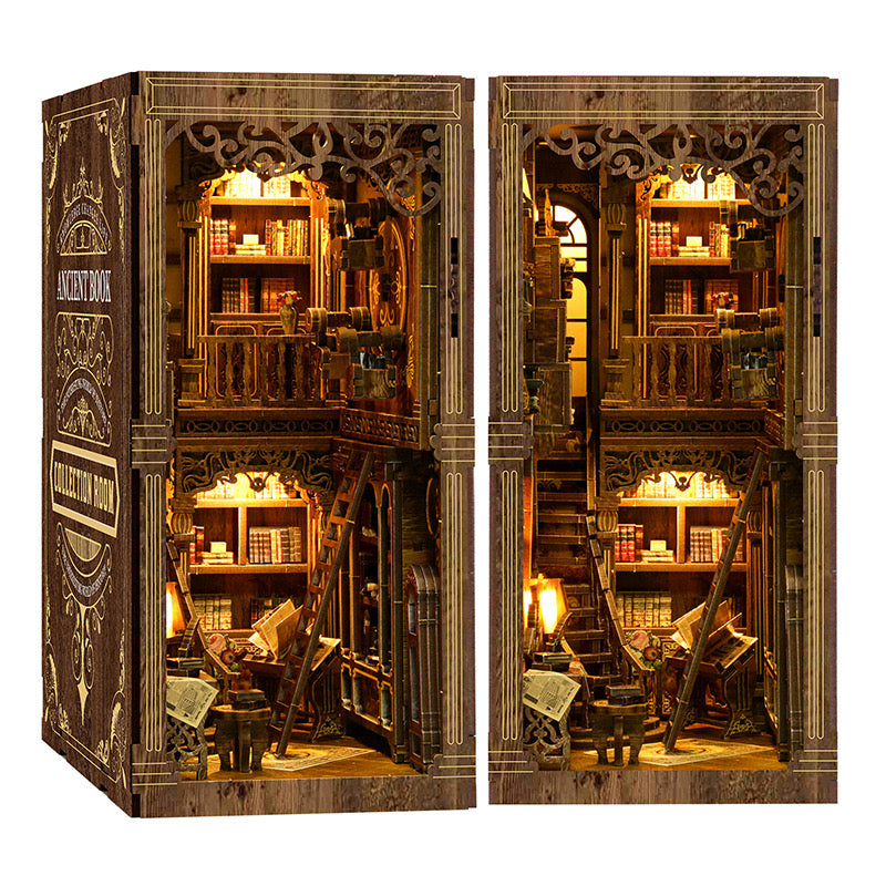 DIY Ancient Book Nook Kit Bookshelf Insert – wewowood
