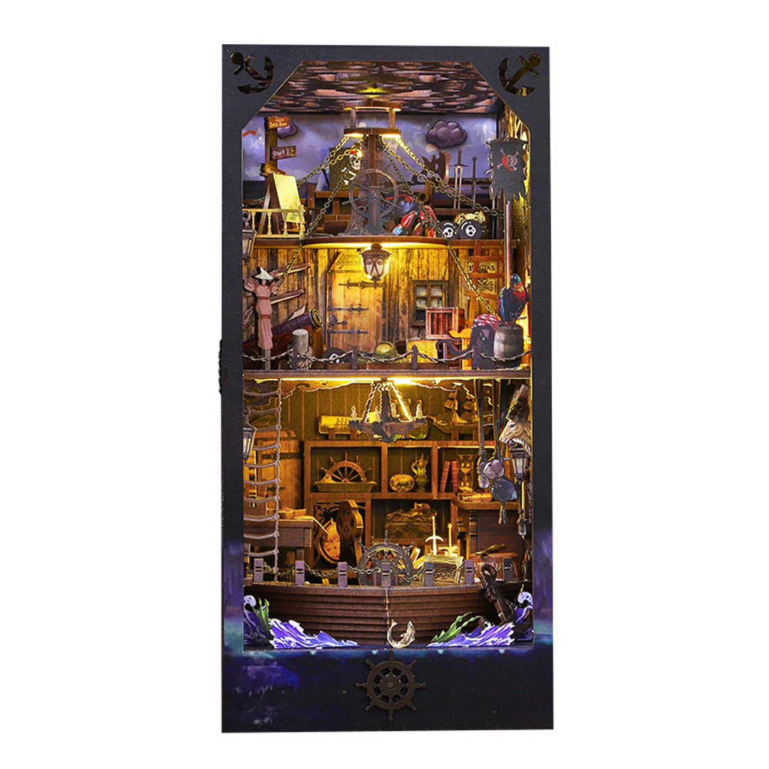 DIY Pirate Ship Aden Handcrafted 3D Book Nook Kit – wewowood