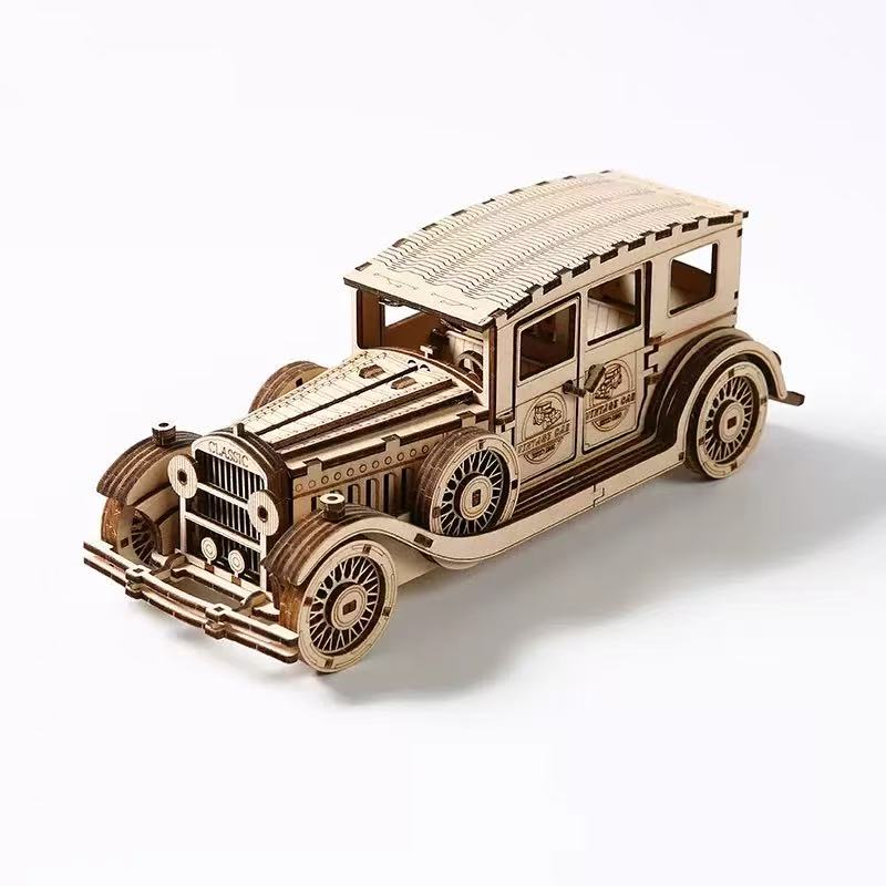 3D Wooden Puzzles Vintage Car Model Kits Christmas Birthday Gifts for ...