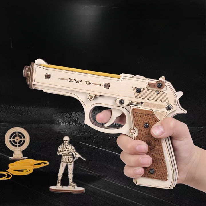 3D Wooden Gun Puzzles DIY Model Kits 3D Wood Toy Gun for Adults and ...