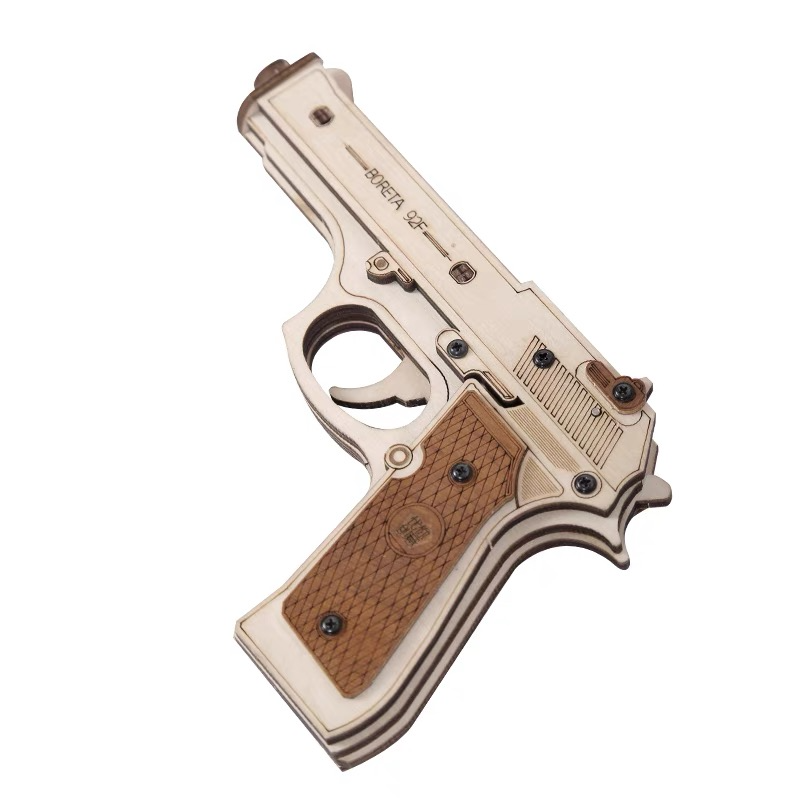 3D Wooden Gun Puzzles DIY Model Kits 3D Wood Toy Gun for Adults and ...