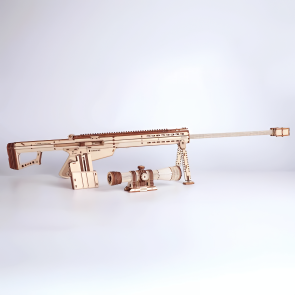 Barrett Sniper Rifle 3D DIY Wood Crafts – wewowood